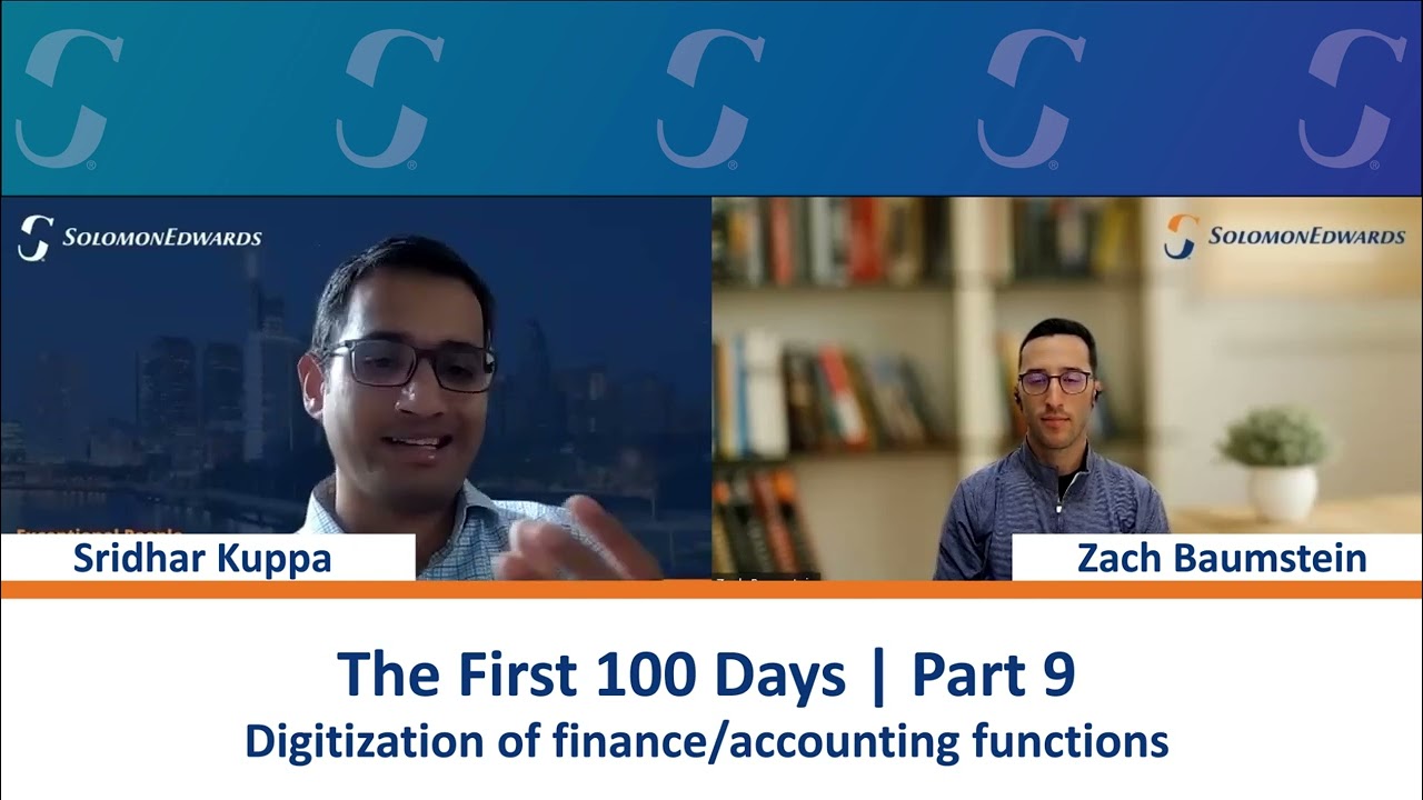 Part 9: Digitization of finance/accounting functions