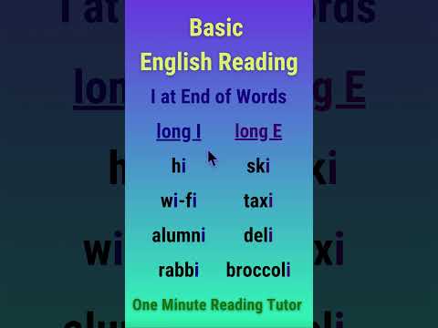Sounds of I at the End of Words (Basic English Reading). #readingenglish #americanaccent #phonics