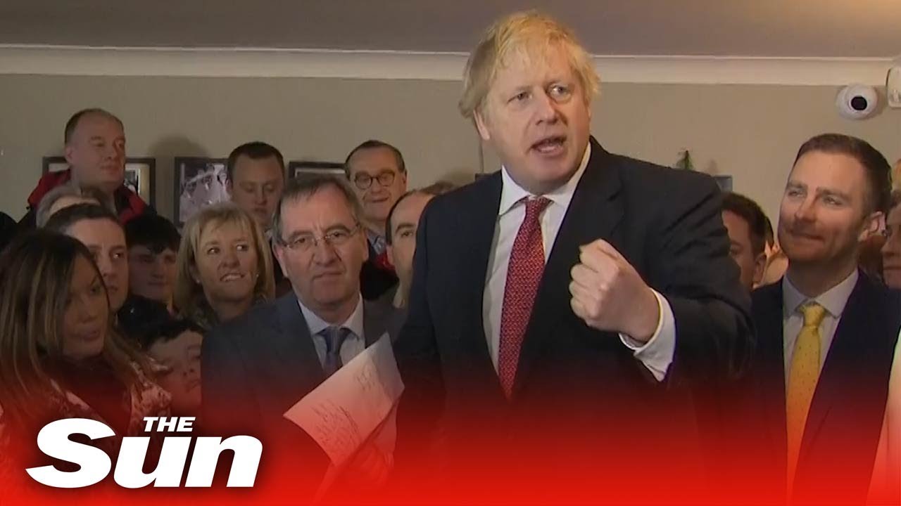 Boris Johnson celebrates election win in the former Labour strongholds of northern England