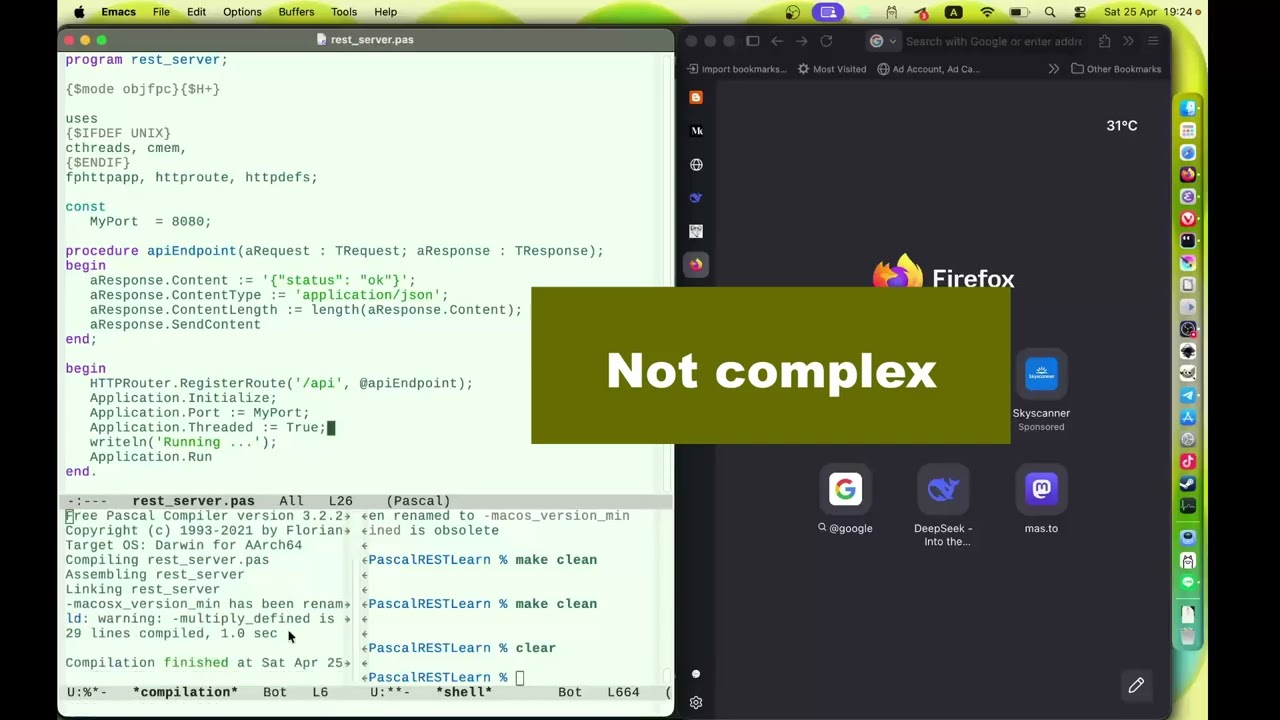 I'm learning to code in Pascal again.