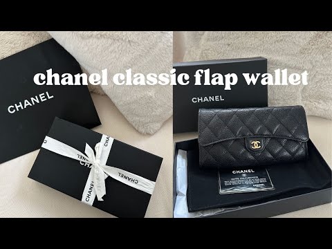 CHANEL CLASSIC FLAP WALLET // unboxing, caviar, first impressions