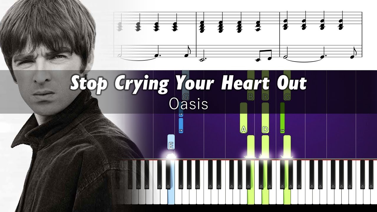 Oasis - Stop Crying Your Heart Out - Accurate Piano Tutorial with Sheet Music