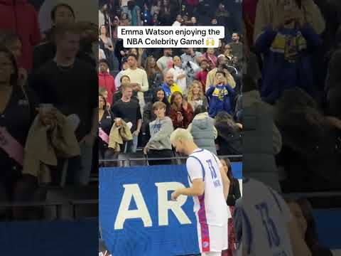 Emma Watson enjoying the NBA All Star Celebrity Game!