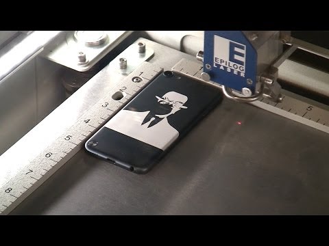 Demo of Epilog Mac Driver - iPod Touch Engraving