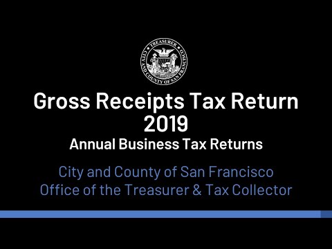 Gross Receipts Tax Return 2019