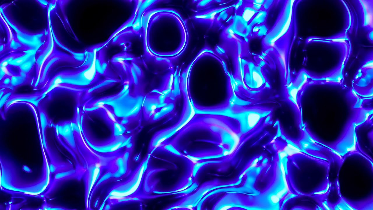 🎬 4K Screensaver – Liquid Neon Blue and Purple Textures in Motion (No Audio)