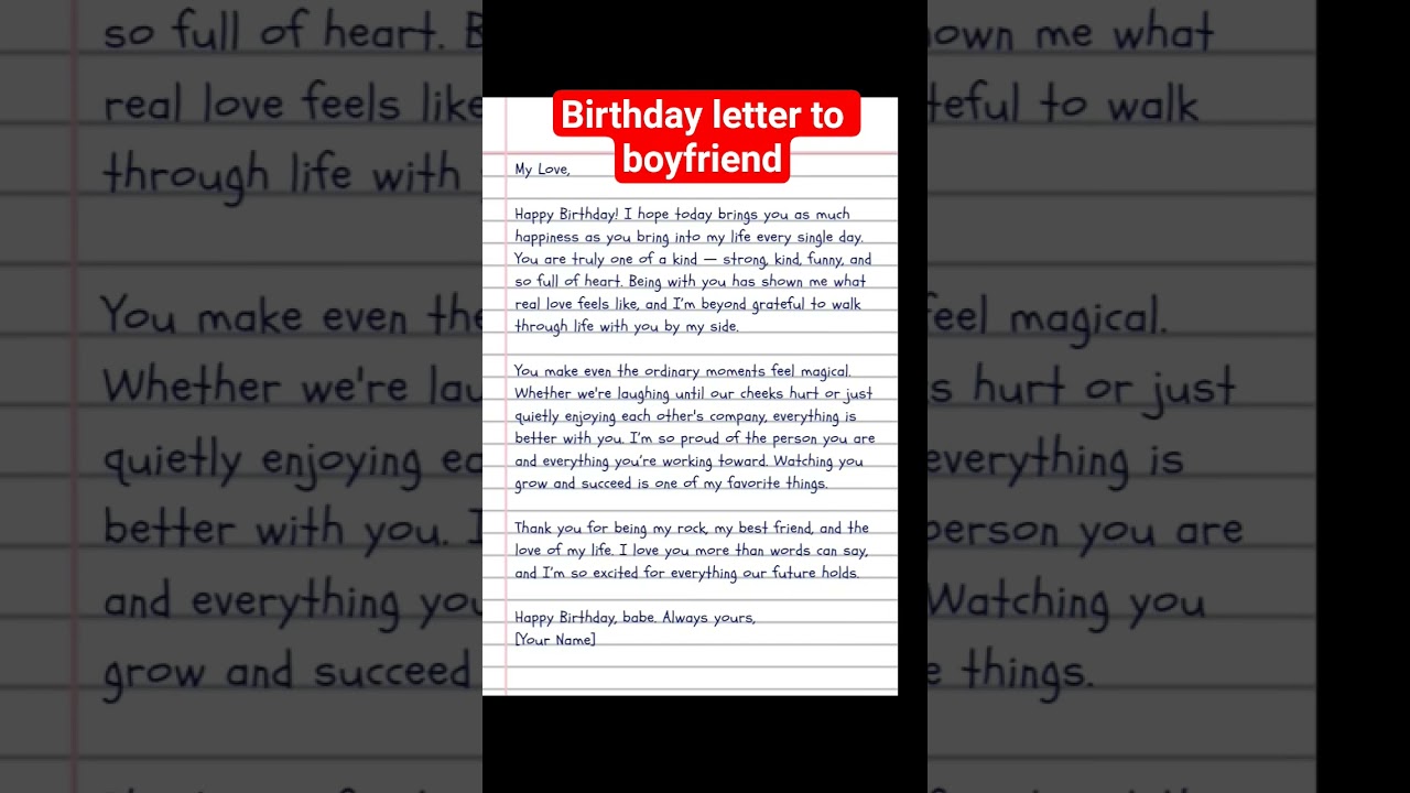 birthday letter to boyfriend #birthday #birthdayletter