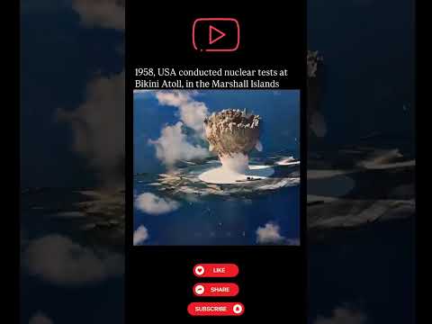 1958, USA conducted nuclear tests at Bikini Atoll, in the Marshall Islands #nuclear #amazing #viral