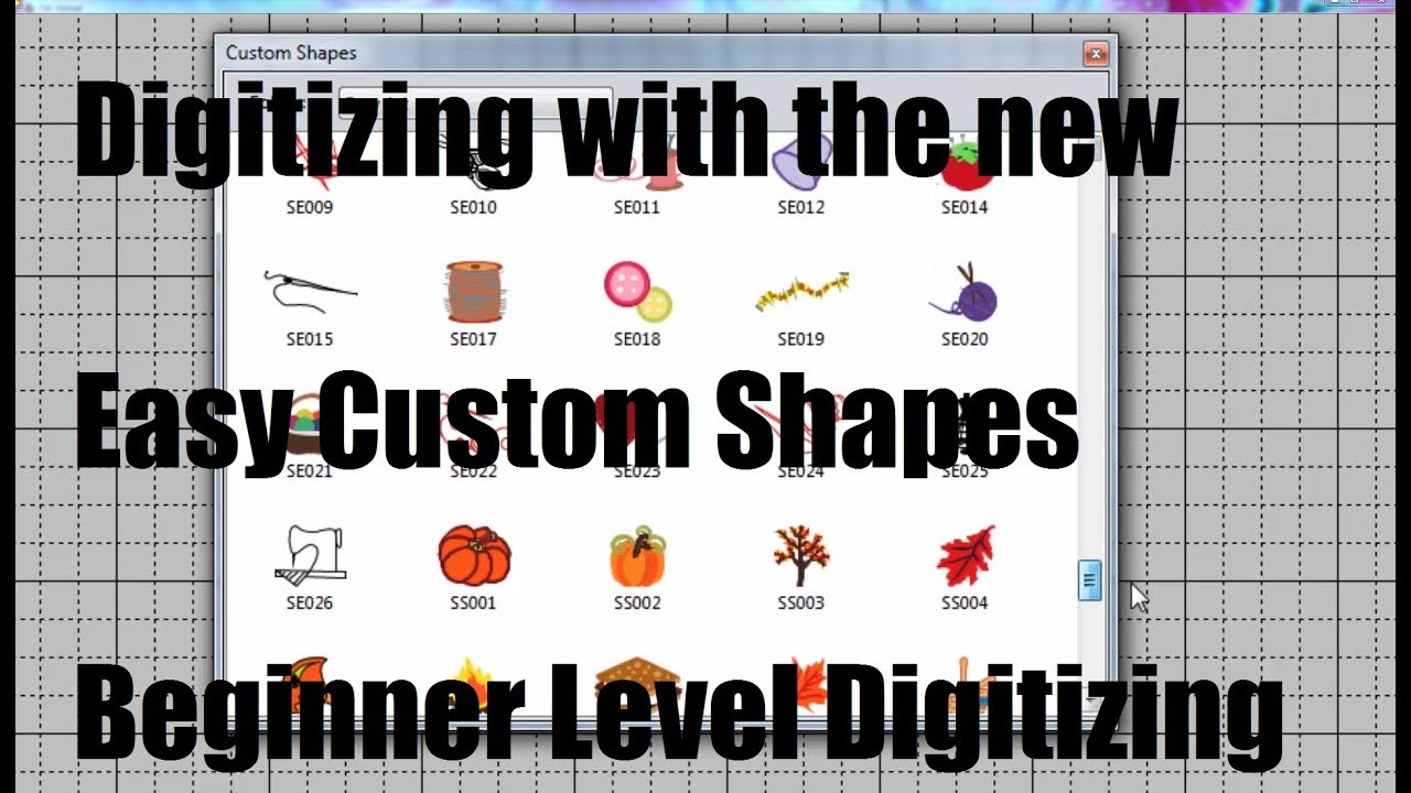 Floriani Total Control U - Digitizing with the New Custom Shapes