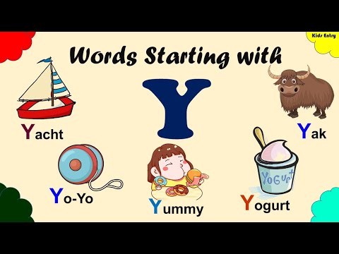 Words Starting With Letter Y | Words Beginning with Y | Words that starts with Y - Kids Entry