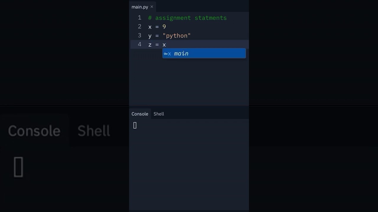 Python - What are assignment statements? #shorts #python #tutorial