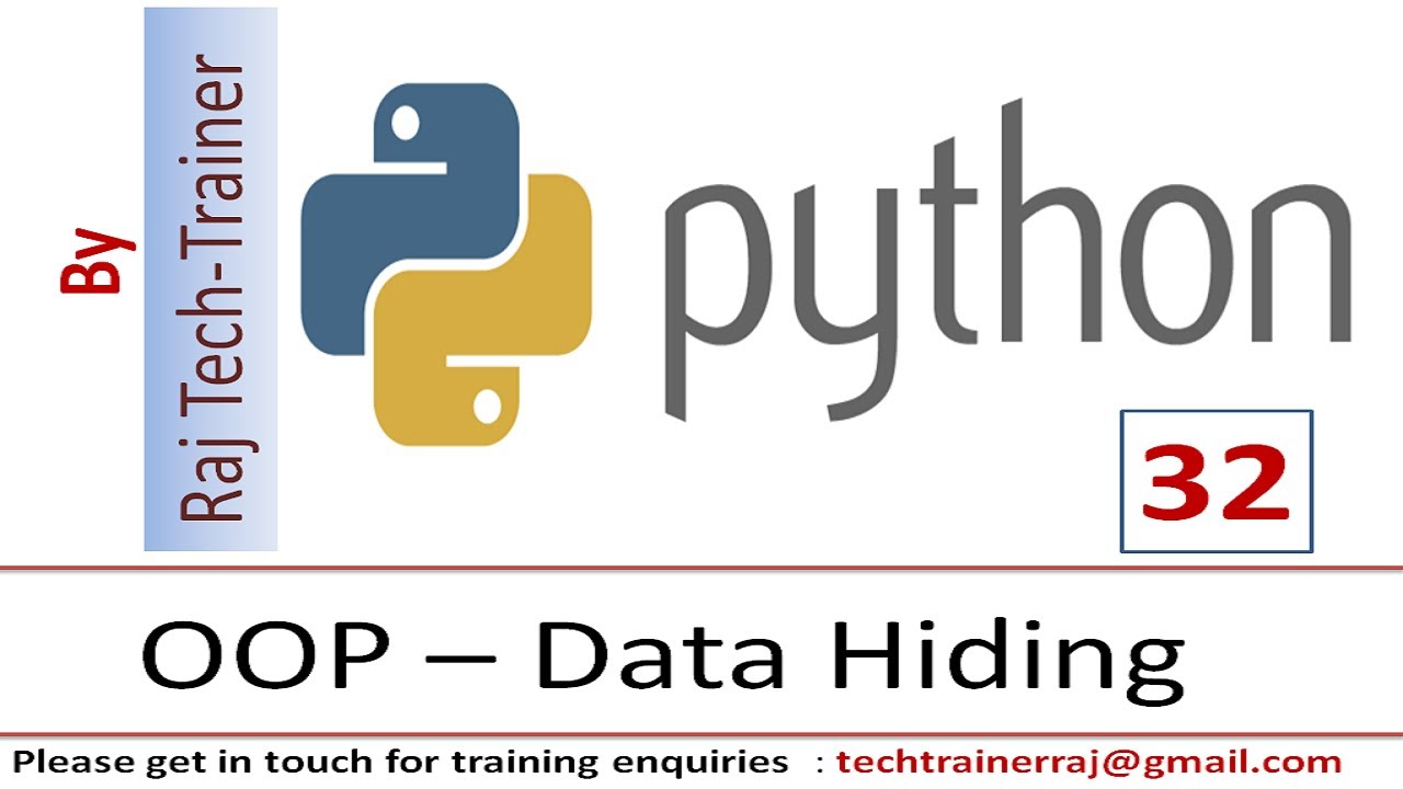 Python Tutorial - Part 32 - Data Hiding | Python for Beginners | Learn Python