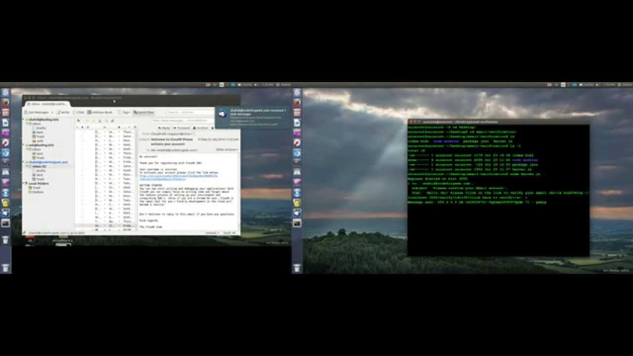 Node e-mail verification Script