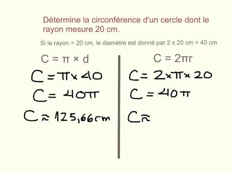 La circonférence d’un cercle | Le prof de math