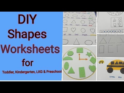 Shapes for Kids |Activity sheets for Toddlers, Kindergarten Kids Learning Video