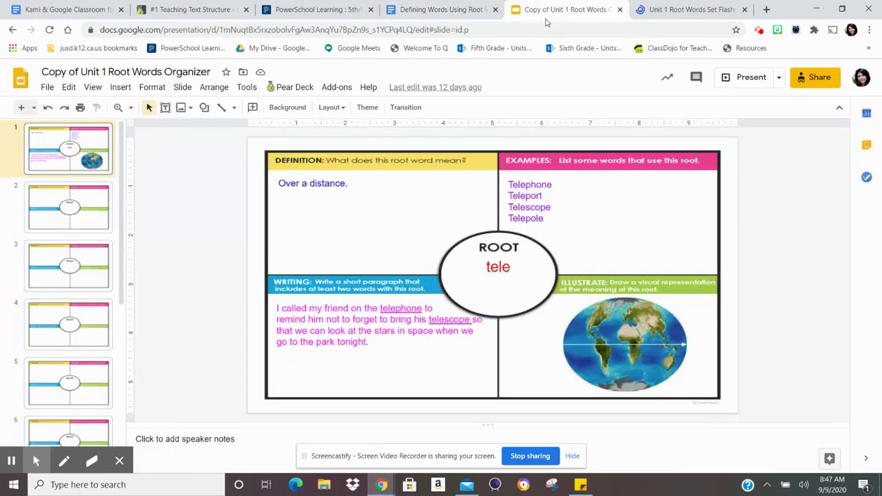 Root Words Worksheet
