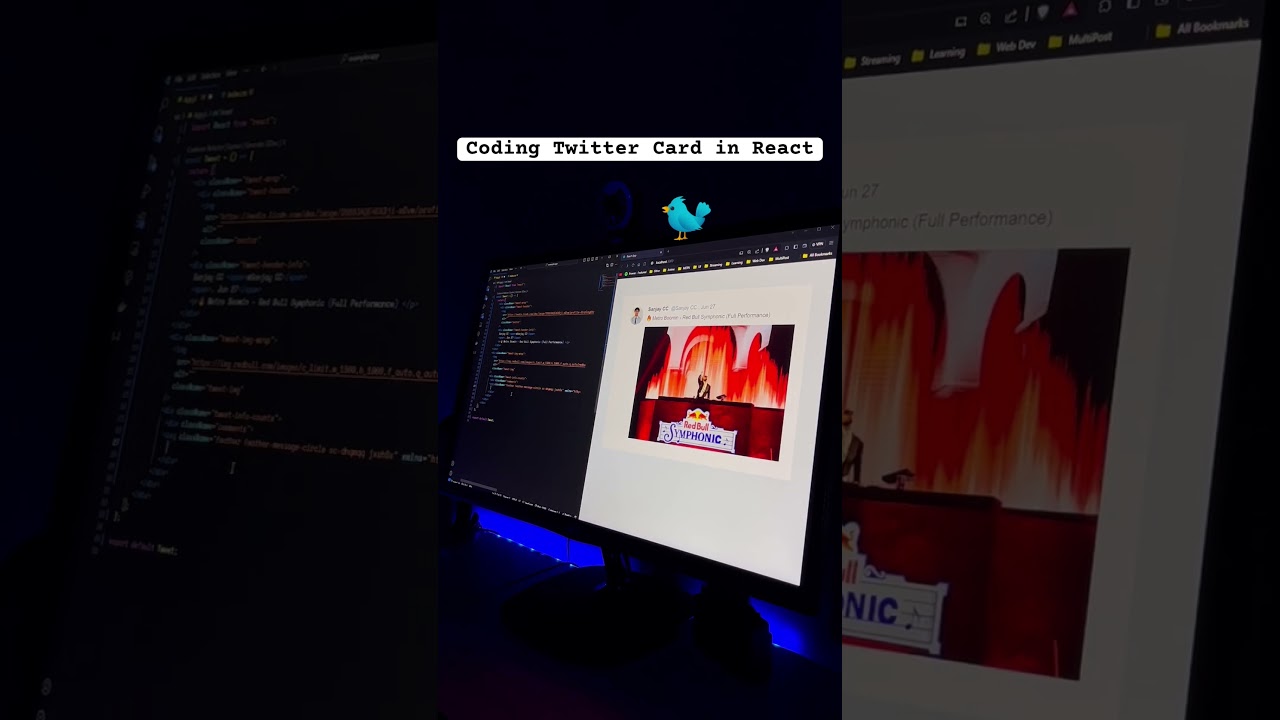 Coding Twitter or X Card in React #code #programming #developer #coding #speedcode #twitter #xer