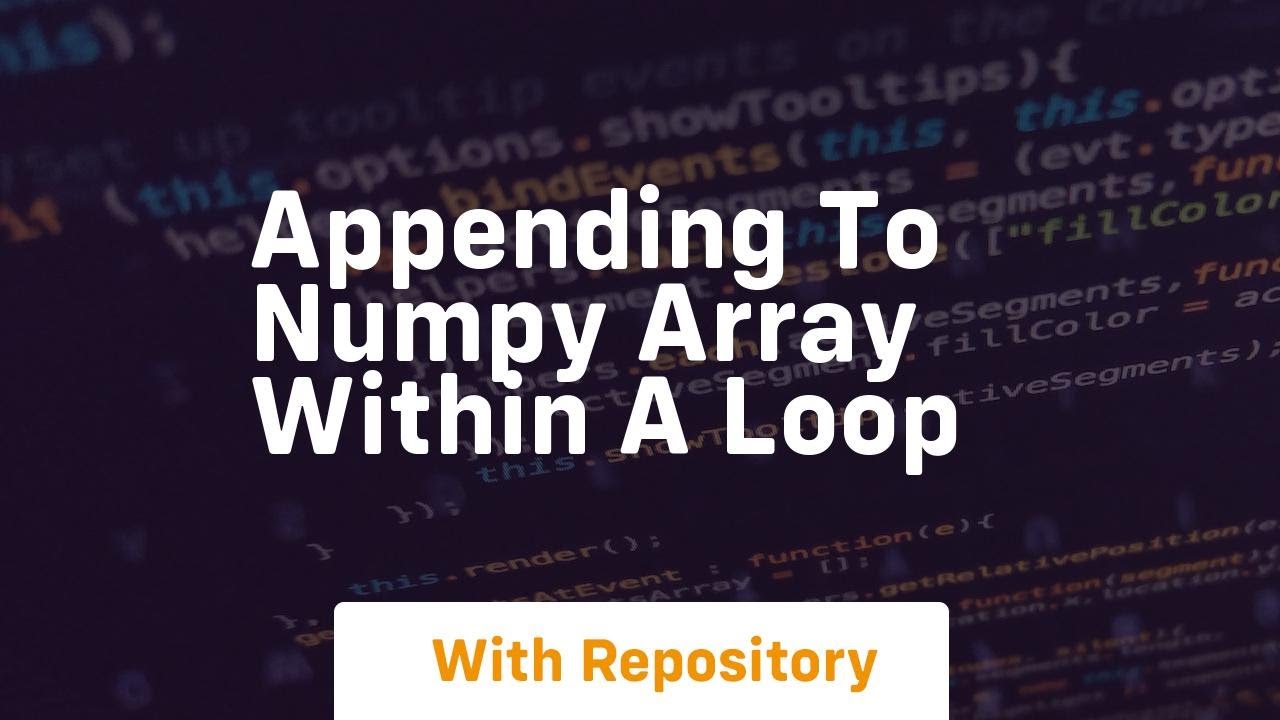 appending to numpy array within a loop