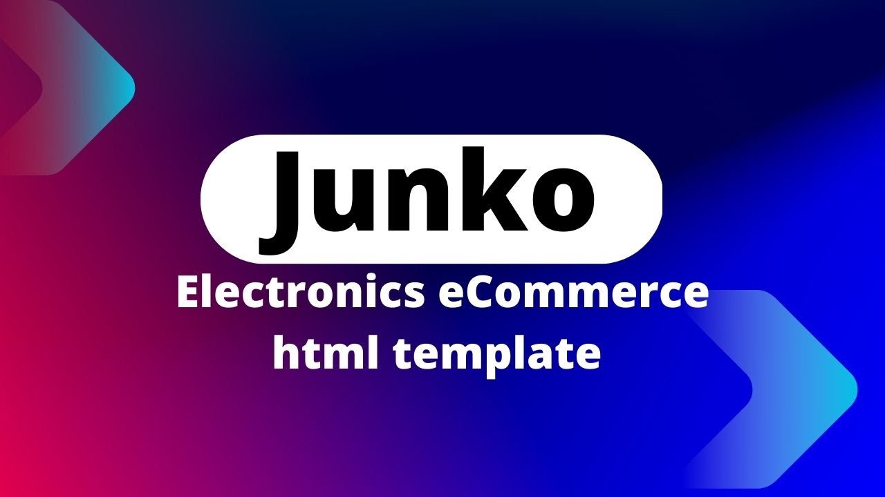 Junko Electronics eCommerce HTML Template | Bootstrap template