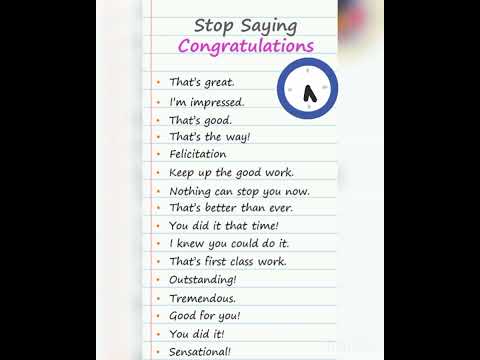 Don't say "CONGRATULATIONS" Another ways to say /Synonyms list #easy #daily #english #shorts