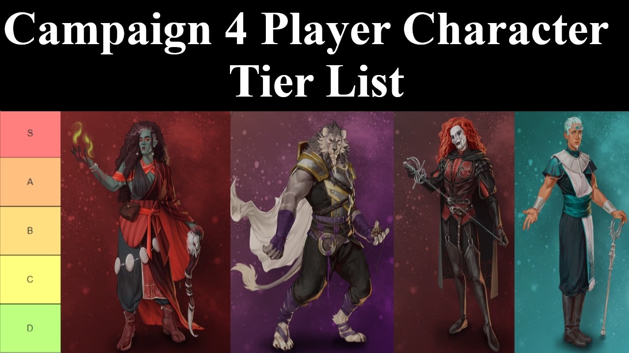 Campaign 4 Player Character Tier List