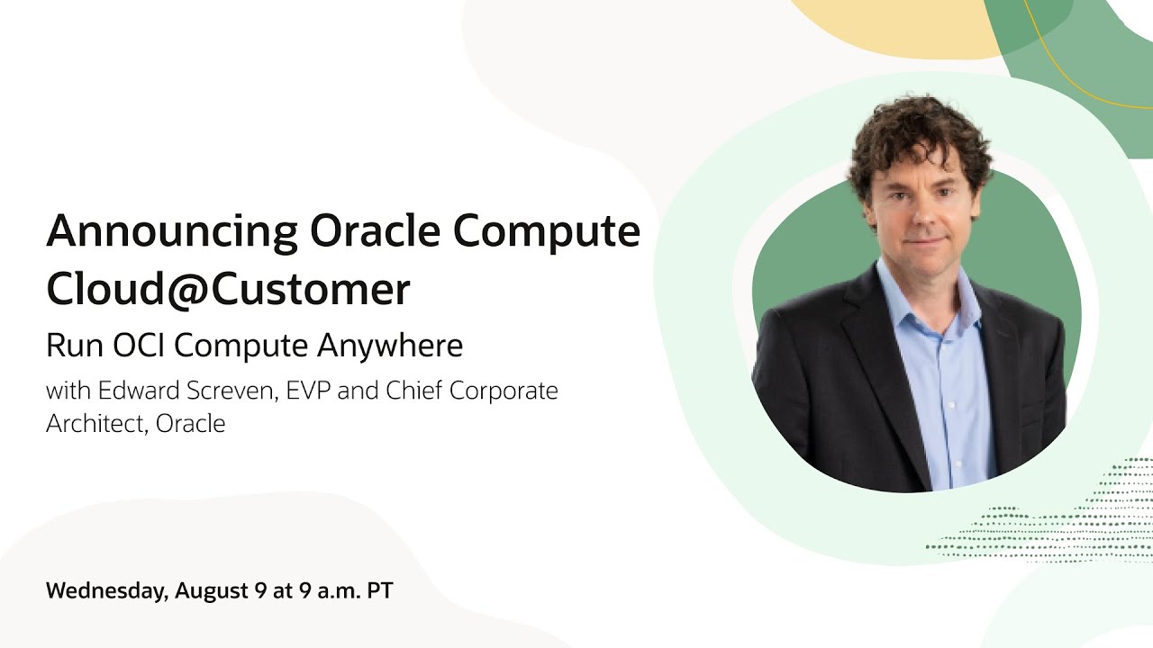 Announcing Oracle Compute Cloud@Customer