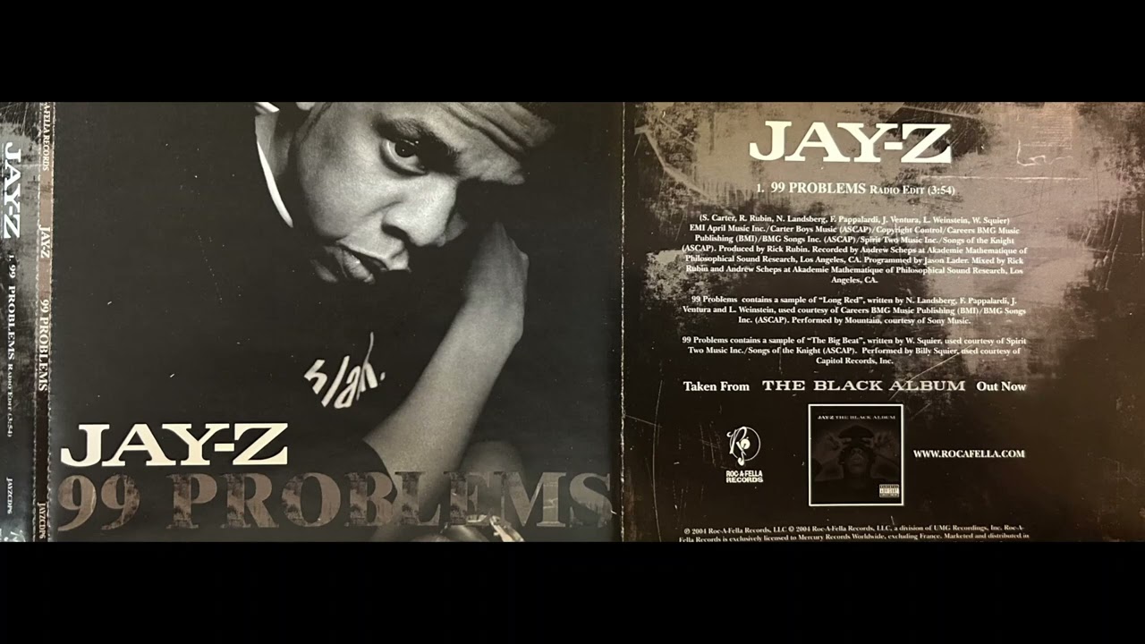 Jay-Z (1. 99 Problems - RADIO EDIT)(2004 EU Promo CD)(Def Jam - Roc-A-Fella Records)Ice-T Rick Ruben