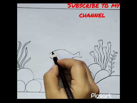 underwater scenery drawing #shorts #trending #shortsvideo