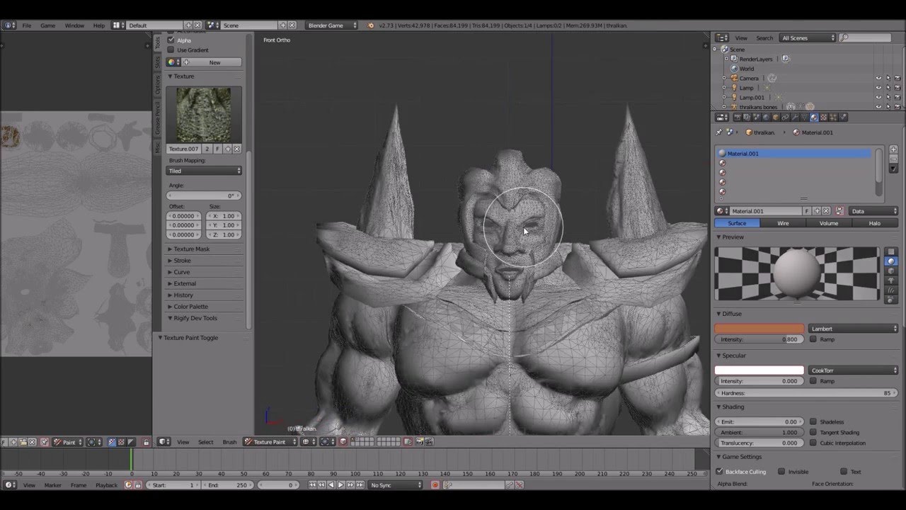 How to create a bump map using texture paint (BGE)