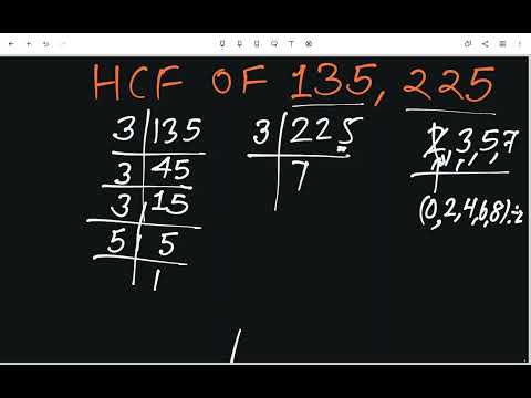 Hcf OF 135 & 225