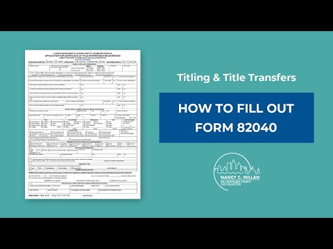 Titling & Title Transfers - How to fill out form 82040 for vessels