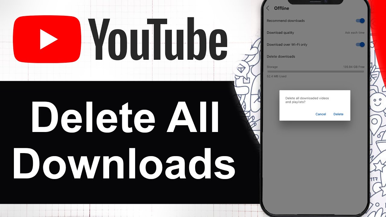 How To Delete All Downloaded Videos At Once on YouTube (Step By Step)