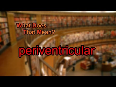 What does periventricular mean?
