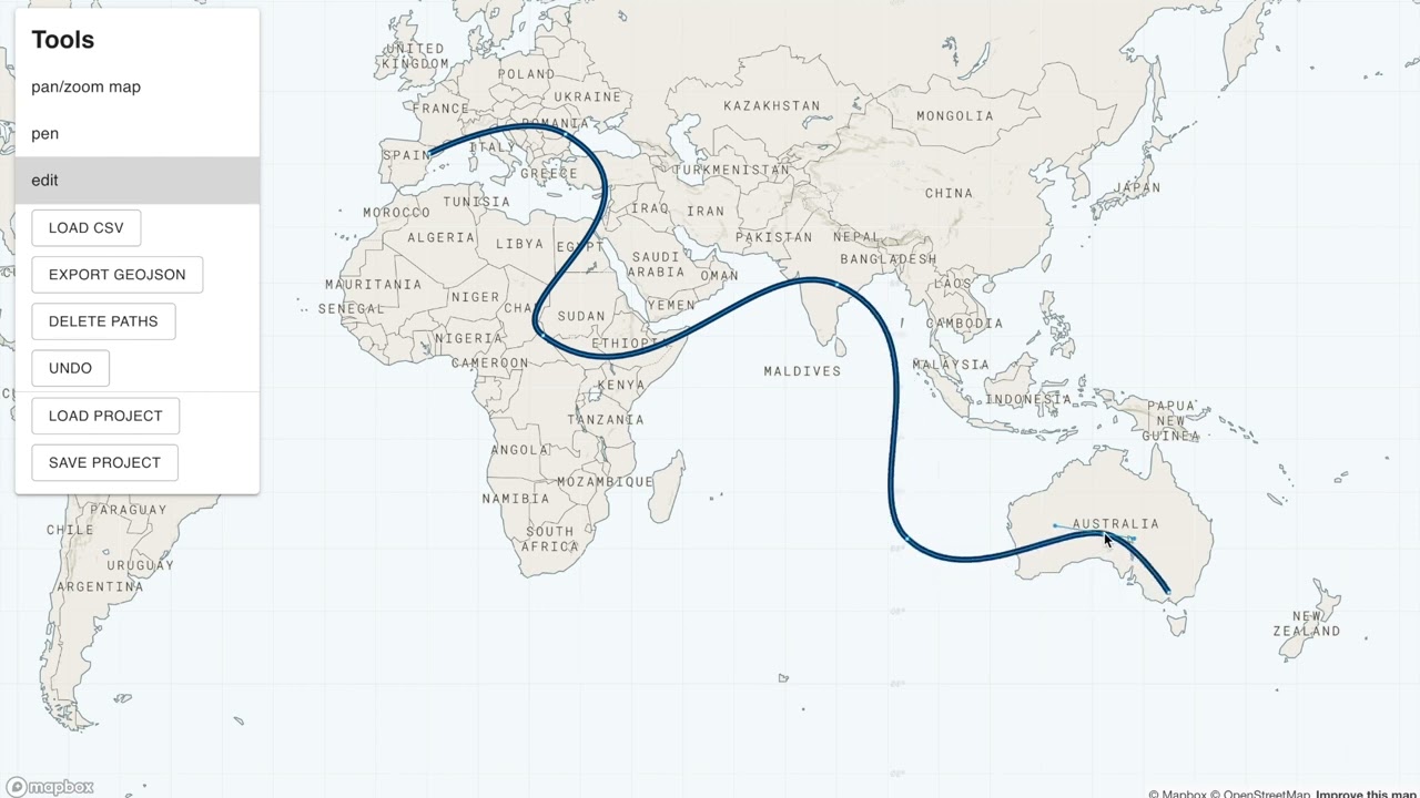 How to create a route line in Mapbox