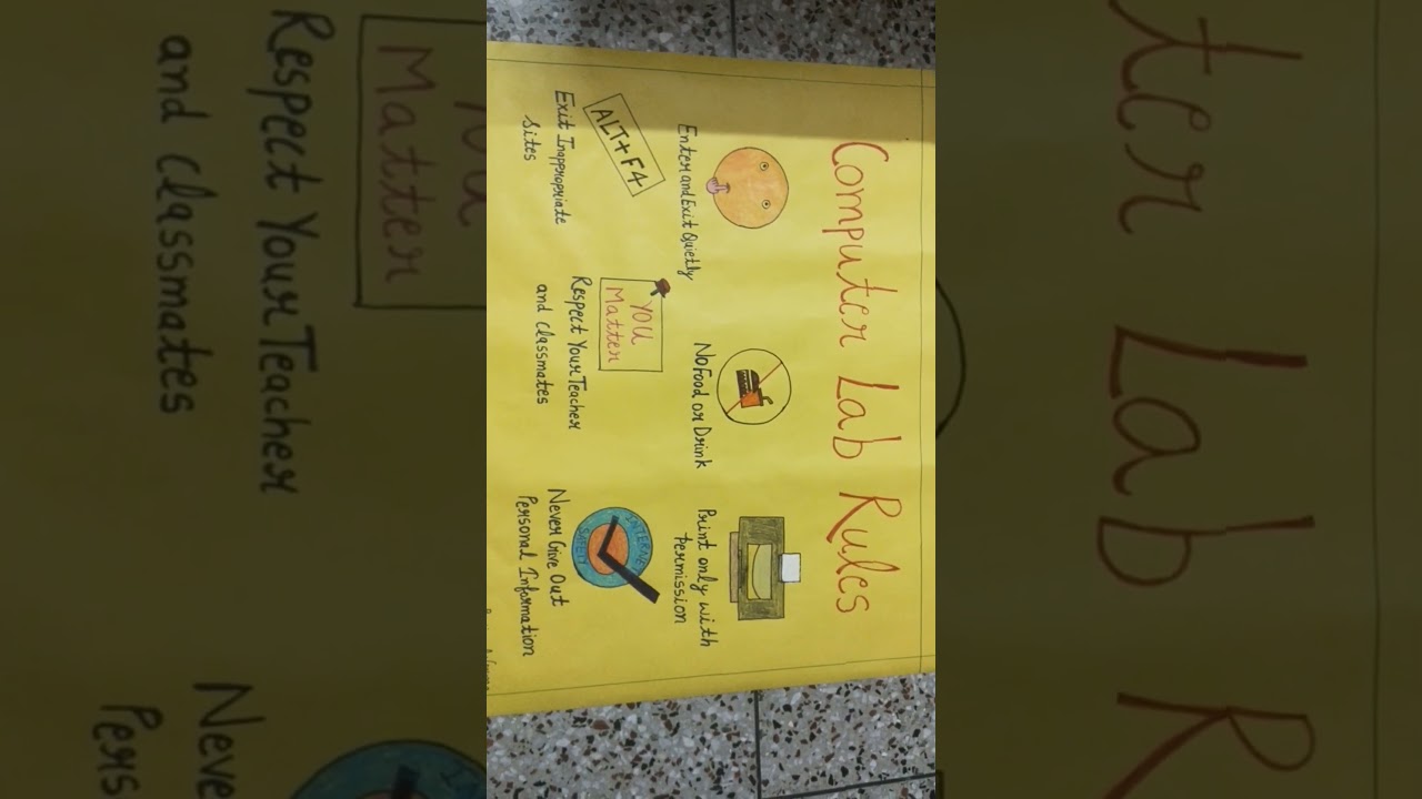 computer lab rules #computer #rules #lab @khushboochaurasiya2316  #chart #colourful #activity #art