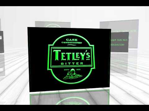 Tetleys Bitter Beer Bar Pub Restaurant Neon Light Sign