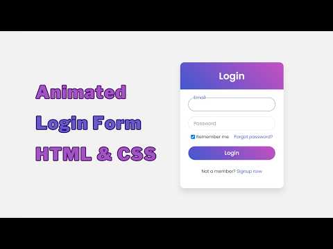 Animated Login and Registration Form in HTML CSS & Javascript # Sliding ...