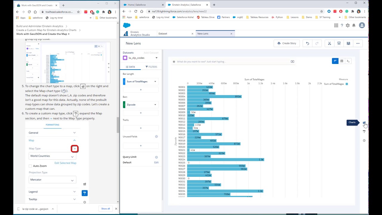 Trailhead Project: Create a Custom Map for Einstein Analytics Charts