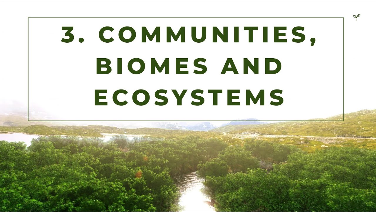 3.  Communities, Biomes and Ecosystems