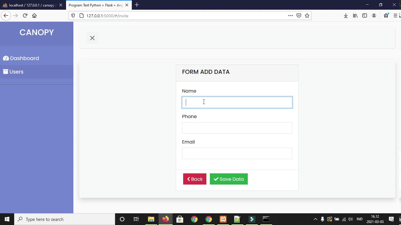 CRUD API Python Flask  + Angular + Mysql