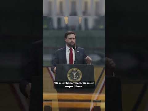 Vice President Vance gives remarks at the Army 250 anniversary parade
