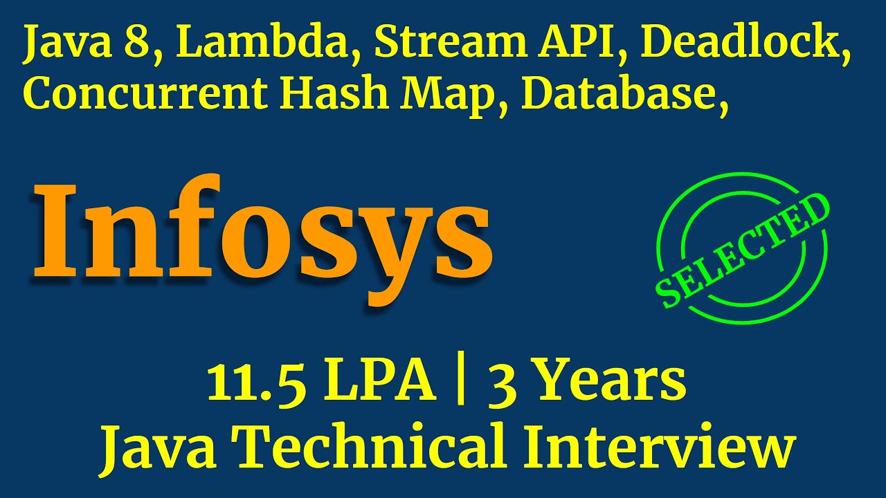 Java 8, Streams, Concurrent Hashmap | Infosys Java Interview