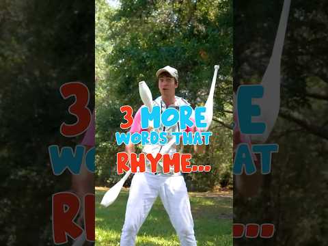 Can you think of 3 more words that rhyme?! 🤔 #forkids #rhyming #circus #juggler