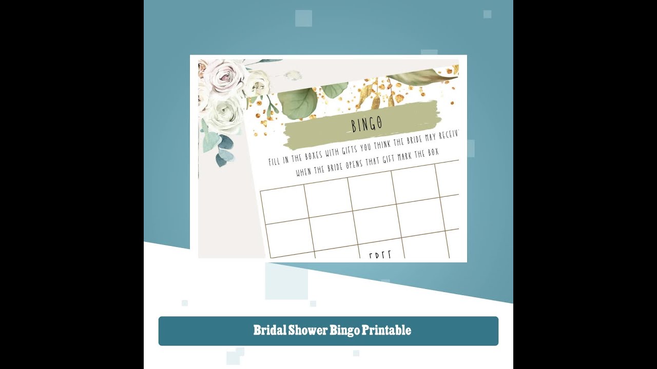 Bridal Shower Bingo Printable