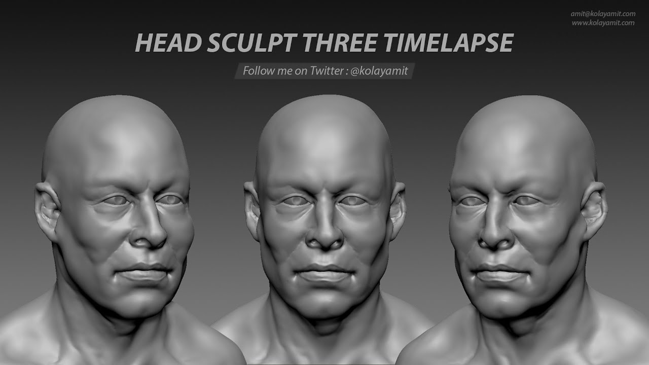 Head Sculpt Three Timelapse