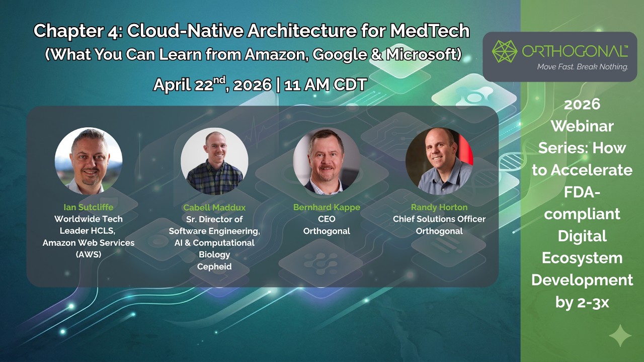 Cloud Native Architecture for MedTech (What You Can Learn from Amazon, Google & Microsoft)