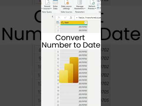 Convert a number column into a date column in Power BI