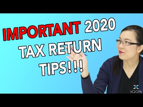 Important 2020 Tax Return Tips!!!!