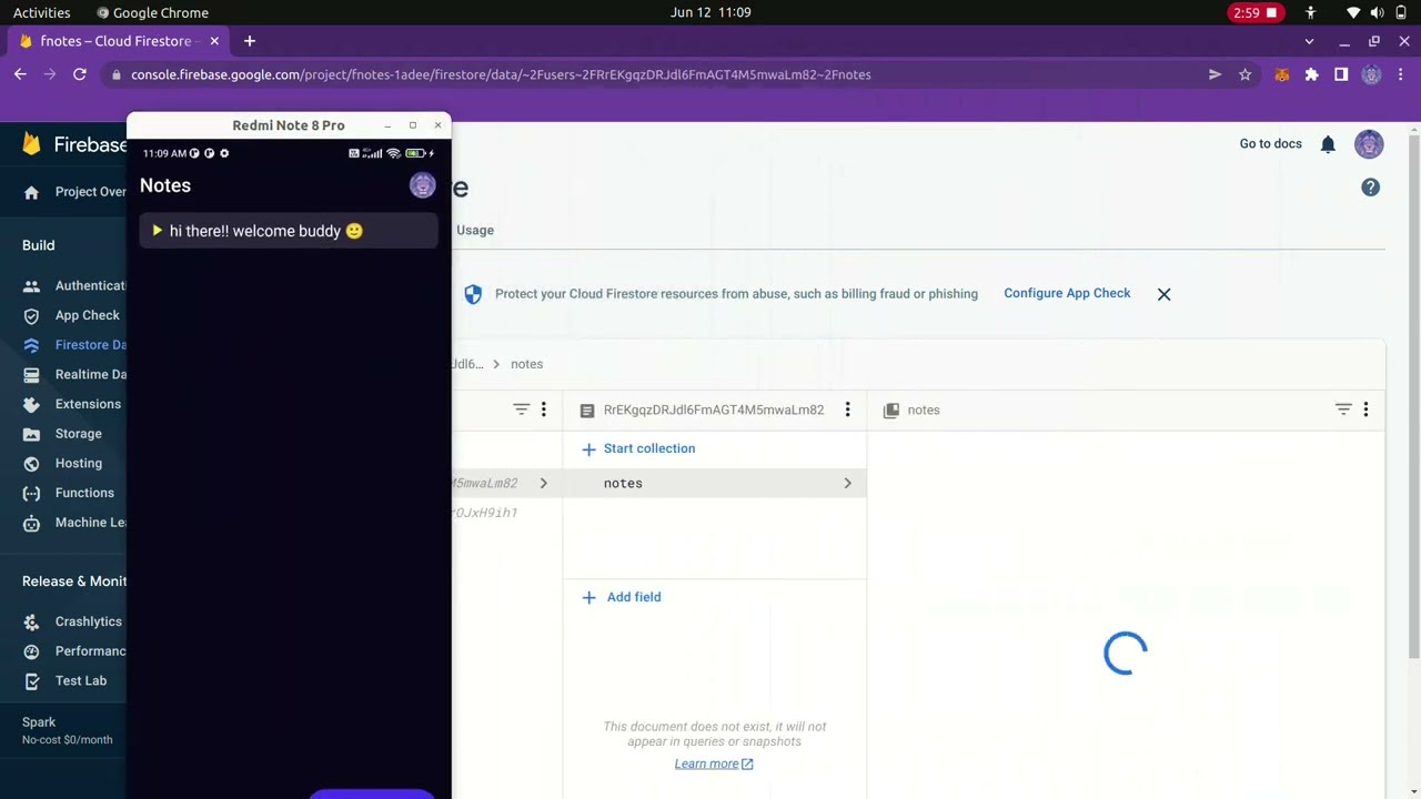 flutter + firebase firestore notes app demo