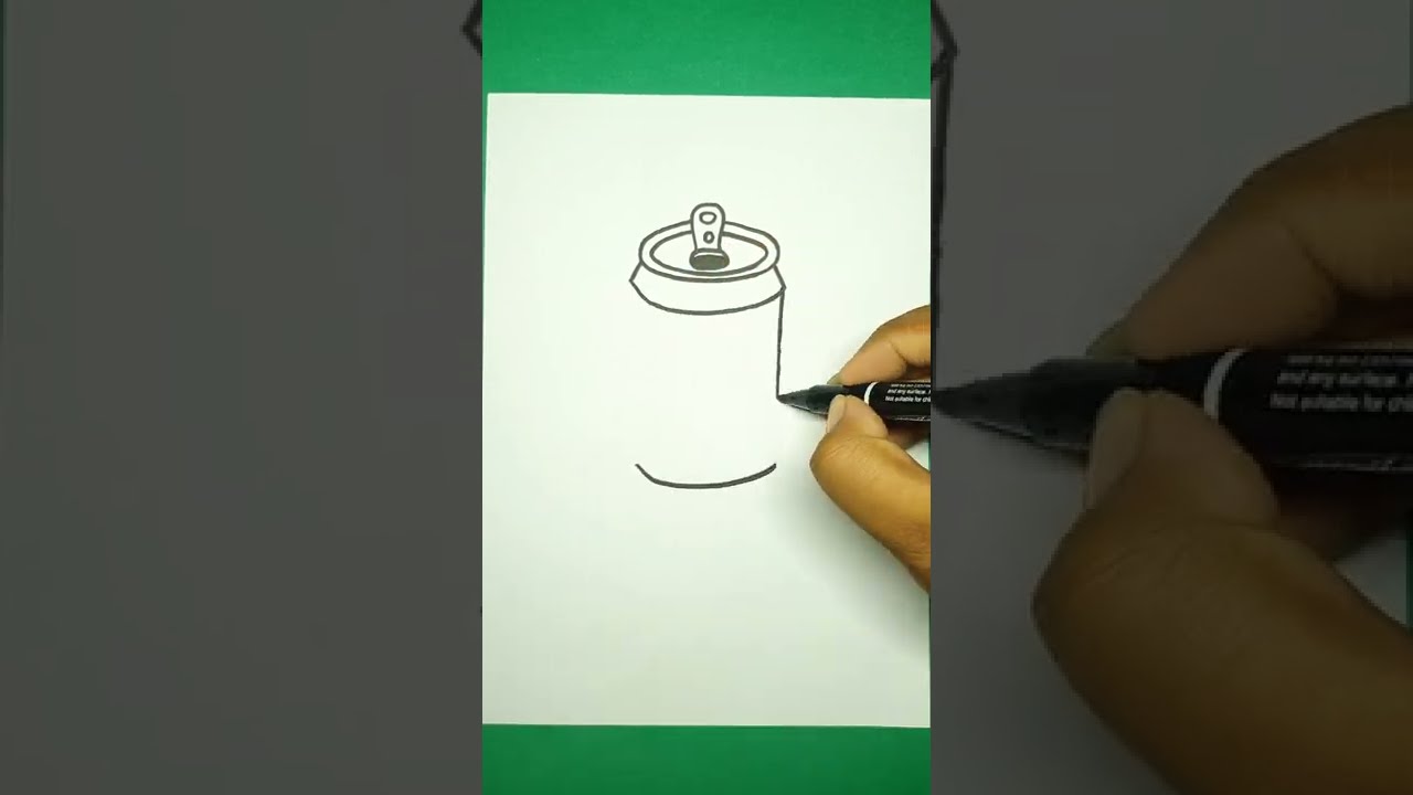How to draw a cute soda can
